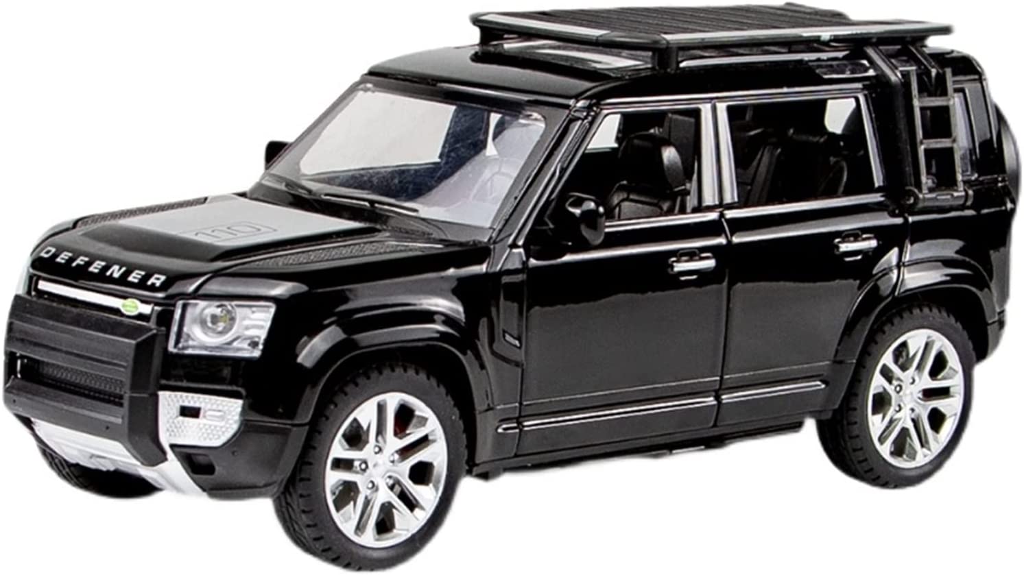 Macheta auto Land Rover Defender 110 (L663) Black 2020 (replica) cu led ...